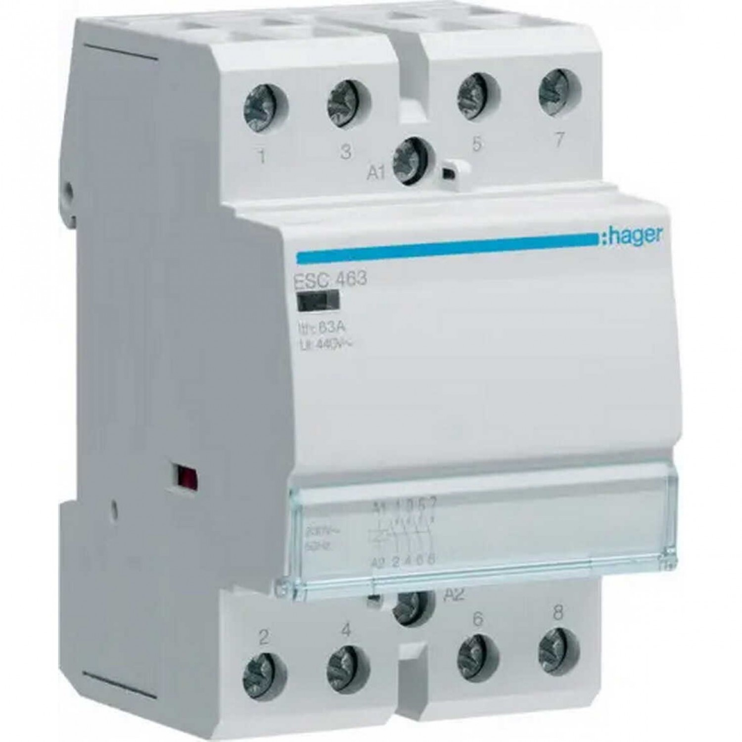 Контактор HAGER / 230V AC / 63A / 4НО / 3 мод / ESC463 ESC440. Купить Контактор на Официальном ...