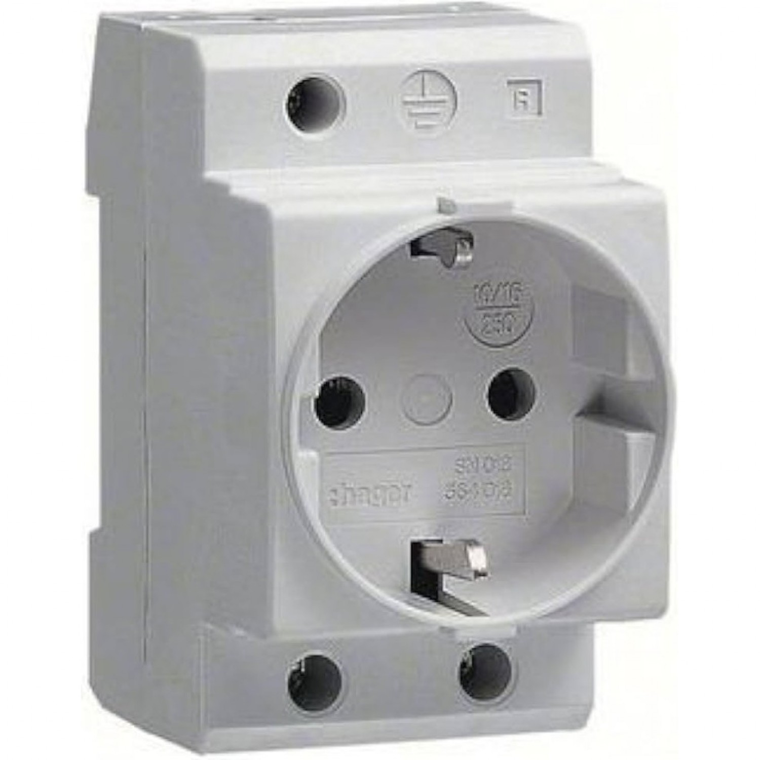 Розетка HAGER 16A 250V "Шуко", на дин-рейку SN016. Купить Розетка на ...